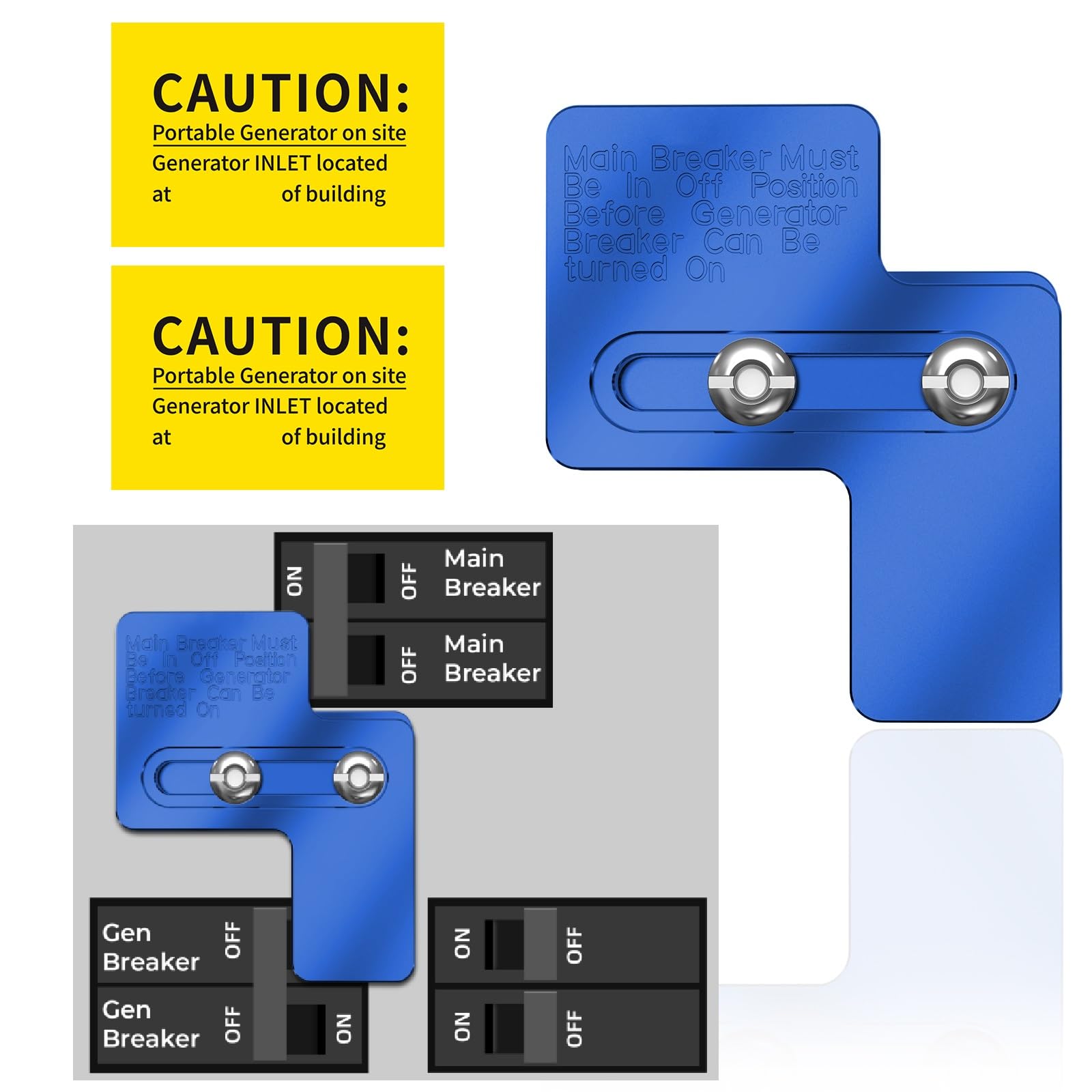 MOTOQUEEN Generator Interlock Kit for Siemens 100 Amp | Murray 100 Amp Panel Breaker Interlock Kit for Generator