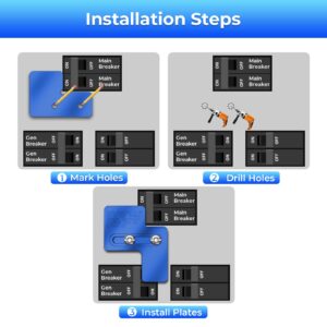 MOTOQUEEN Generator Interlock Kit for Siemens 100 Amp | Murray 100 Amp Panel Breaker Interlock Kit for Generator