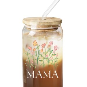 NewEleven Mothers Day Gifts For Mom - Unique Birthday Gifts For Mom, Mother, Wife, New Mom, Bonus Mom, Pregnant Mom - 16 Oz Coffee Glass