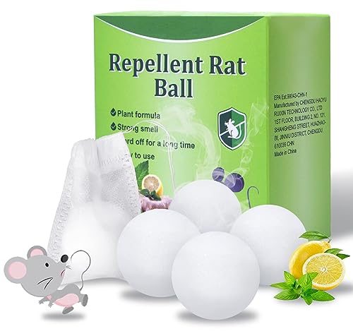 4 Pack Mouse Repellent Mice Repellent, Peppermint Oil to Repel Mice and Rats, Rat Rodent Repellent Pest Insect Control