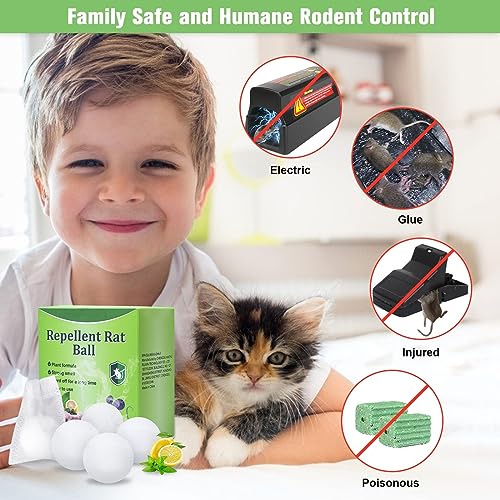 4 Pack Mouse Repellent Mice Repellent, Peppermint Oil to Repel Mice and Rats, Rat Rodent Repellent Pest Insect Control