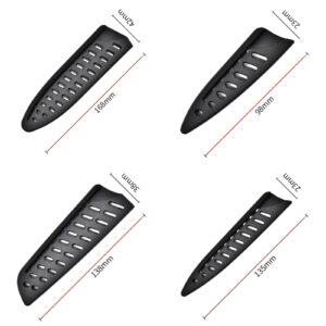 Huliyhus 8 Pieces Universal Knife Guards Set, Plastic Kitchen Knife Covers Sleeves Knife Sheath Blade Protector for Paring Utility Santoku Nakiri Cleaver Bread Carving Chef Knife