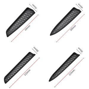 Huliyhus 8 Pieces Universal Knife Guards Set, Plastic Kitchen Knife Covers Sleeves Knife Sheath Blade Protector for Paring Utility Santoku Nakiri Cleaver Bread Carving Chef Knife