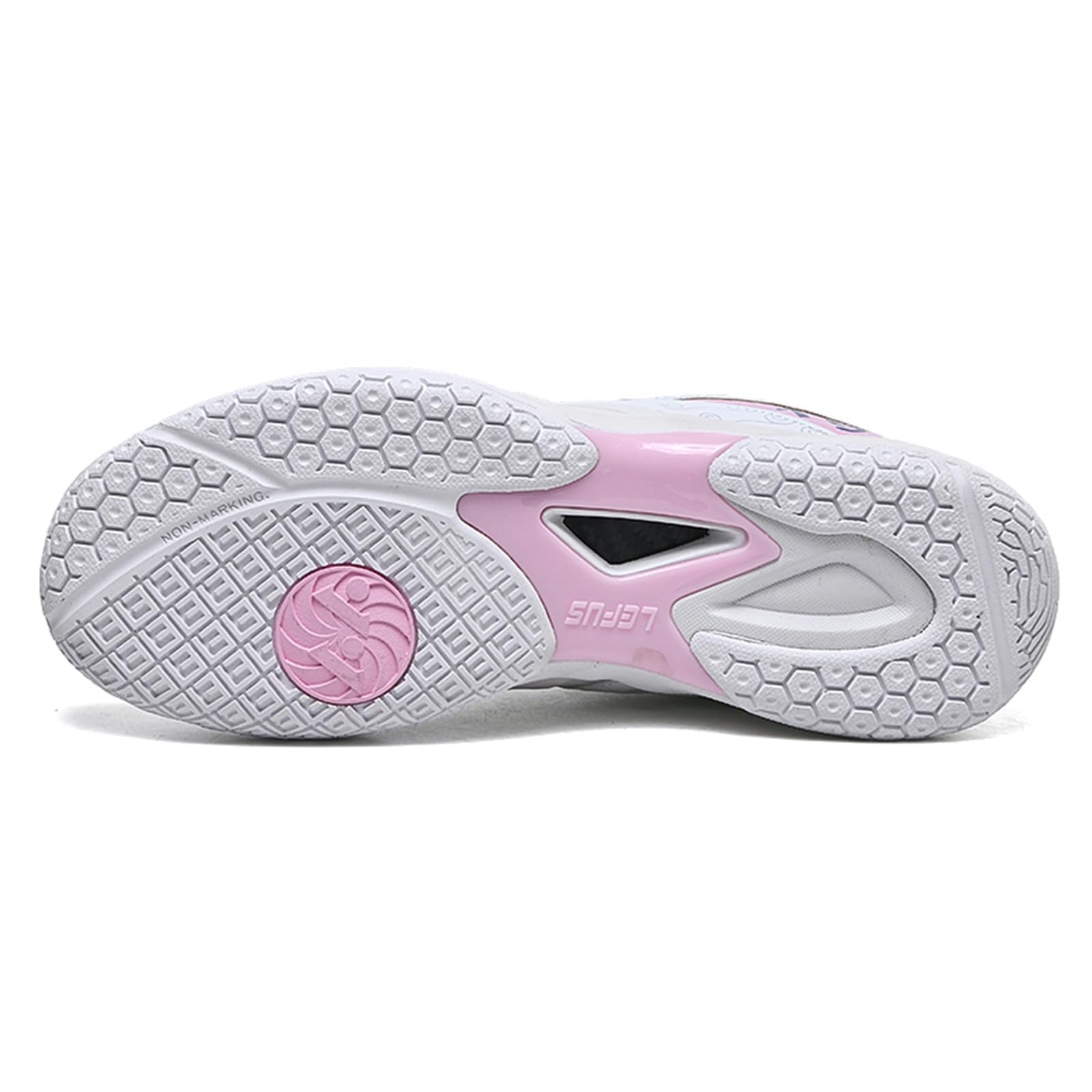 JiuQing Women's Badminton Shoes Lightweight Pickleball Tennis Sneakers Damping Non-Slip Cross-Training Shoes,Pink,9