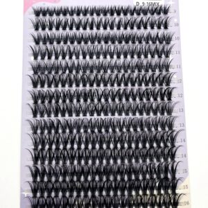 mikiwi cluster lashes 280pcs 40d-0.07d-9-16mm mix diy eyelash extension d curl long individual lashes mixed tray faux mink lash clusters extensions