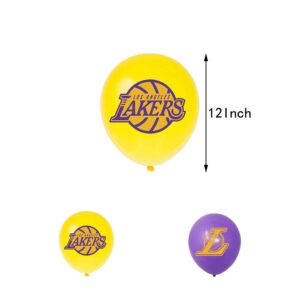 𝓛𝓪𝓴𝓮𝓻𝓼 Kobe Birthday Party Decorations 23 Basketball Party Supplies Includes Cake Cupcake Toppers Balloons Banner for Men Girls Boys