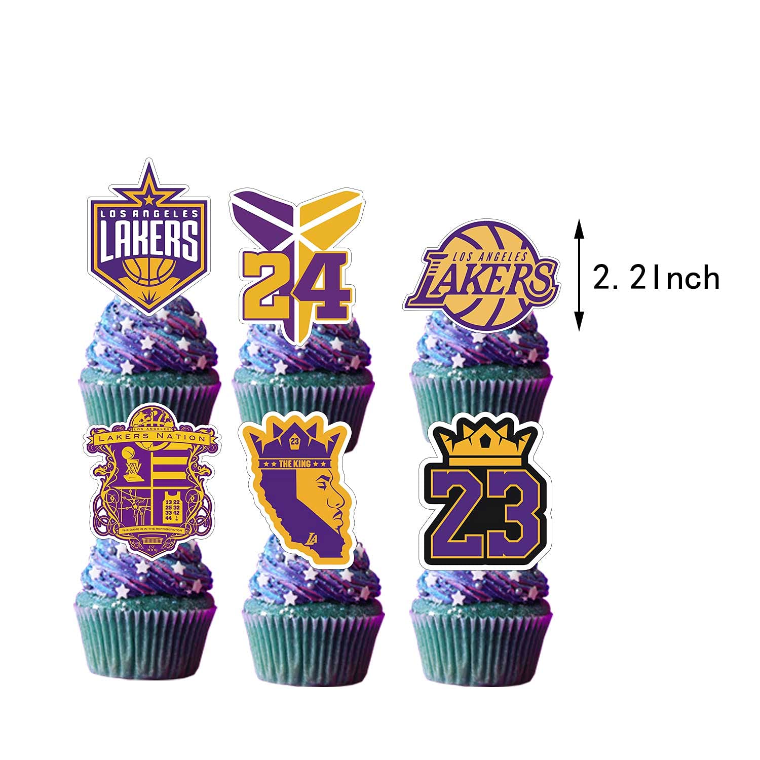 𝓛𝓪𝓴𝓮𝓻𝓼 Kobe Birthday Party Decorations 23 Basketball Party Supplies Includes Cake Cupcake Toppers Balloons Banner for Men Girls Boys