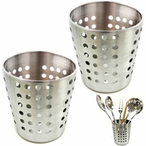 2 Kitchen Utensil Holder Utility Sturdy Stainless Silverware Holder Home Office 2 Kitchen Utensil Holder Utility Sturdy Stainless Steel Silverware Holder Home Office Sink Caddy Organizer Cutlery