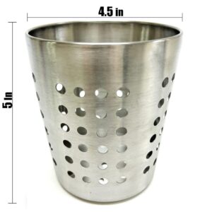 2 Kitchen Utensil Holder Utility Sturdy Stainless Silverware Holder Home Office 2 Kitchen Utensil Holder Utility Sturdy Stainless Steel Silverware Holder Home Office Sink Caddy Organizer Cutlery