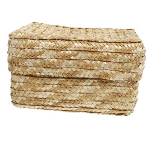 soesfoufu table trays decorative wicker storage baskets 1pc straw storage basket books child rectangle wicker wedding basket rattan storage basket