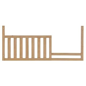 soho baby everlee crib to toddler bed guard rail conversion kit, honey wood