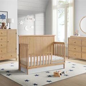 Soho Baby Everlee Crib to Toddler Bed Guard Rail Conversion Kit, Honey Wood