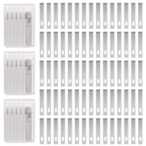 HARFINGTON 100pcs Exacto Knife Blades #4 Hobby Knife Replacement Blades Spare Precision Exacto Blades Hobby Knife Blade Refills for DIY, Art, Cutting, Carving, Scrapbooking, Stencil