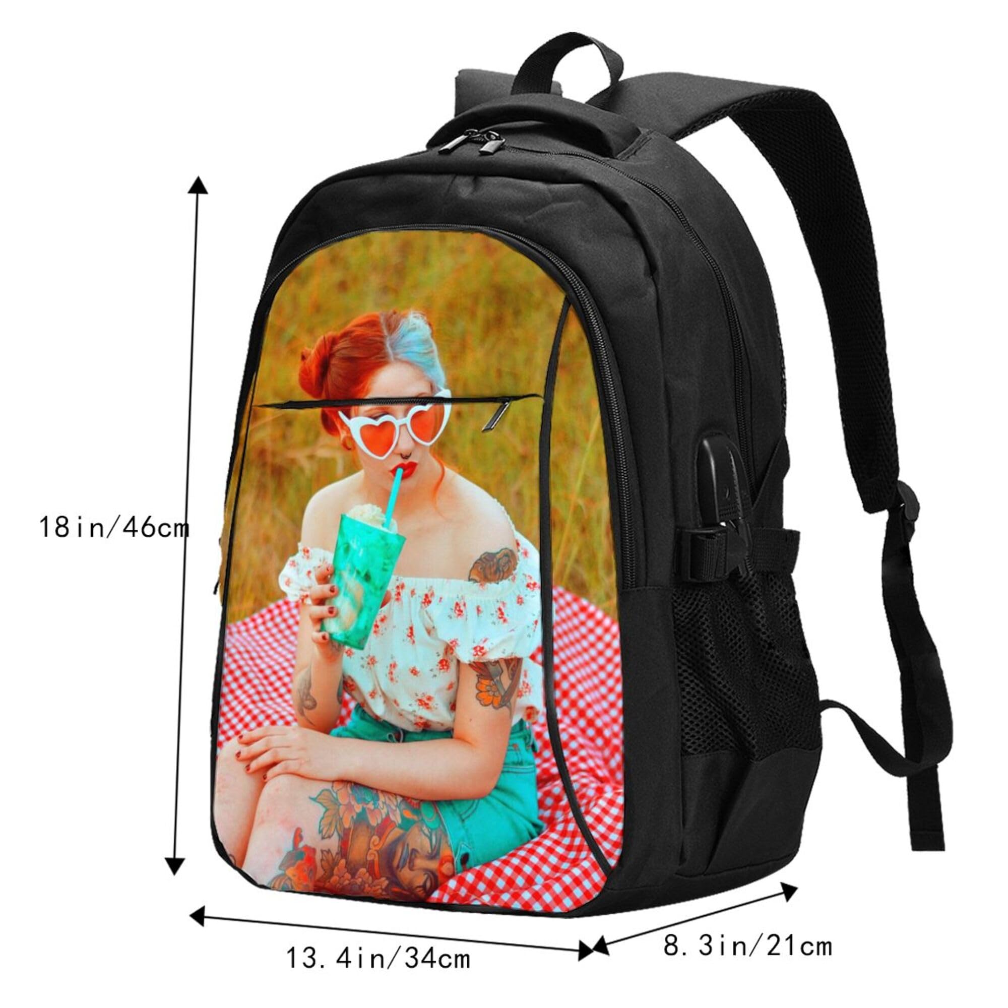 Custom Backpack Personalized Laptop Backpack for Women Men Customized Casual Daypack Add Your Logo Picture Photo Image Text Name on Computer Bag