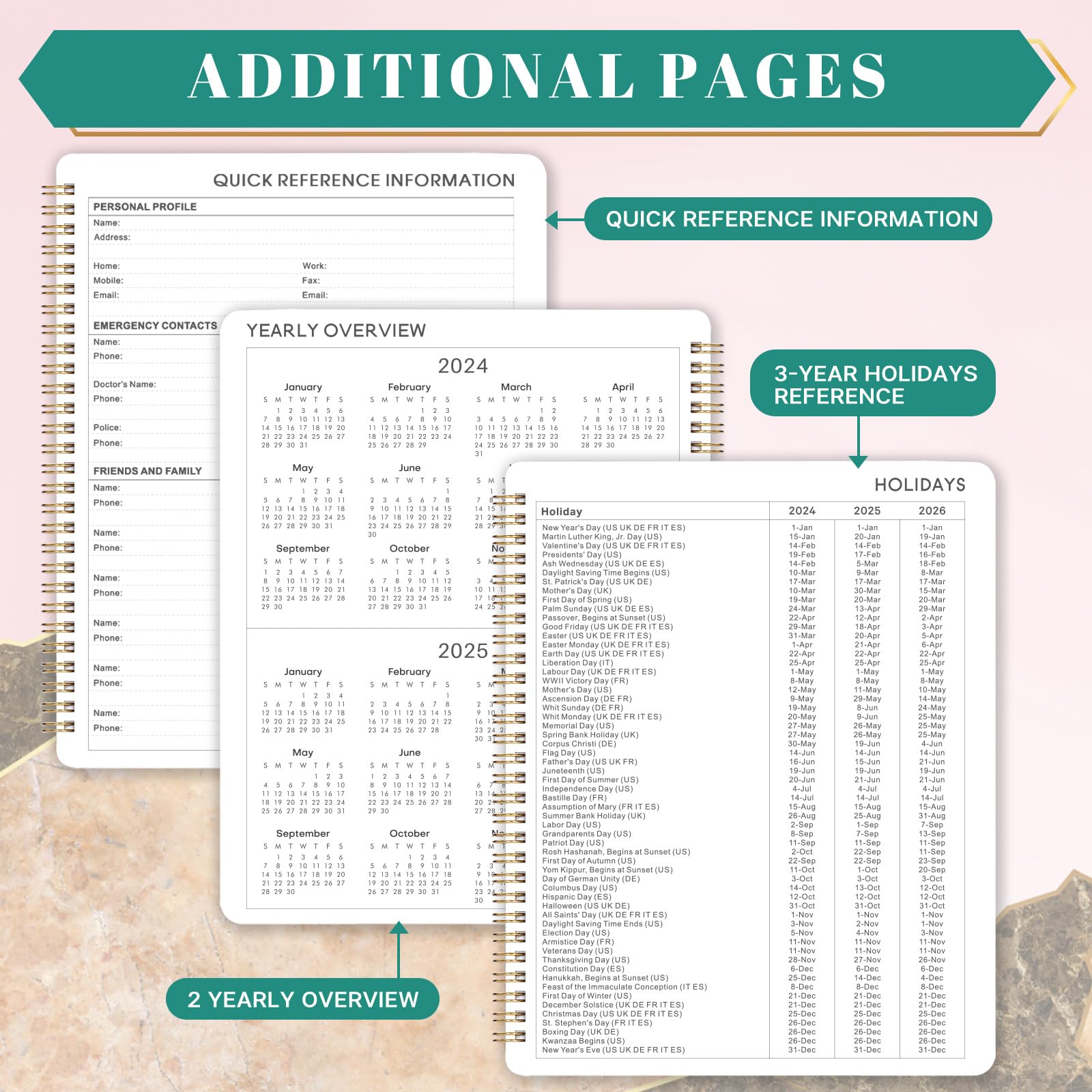 2024-2025 Planner - Academic Planner 2024-2025, Jul. 2024 - Jun. 2025, 8'' x 10'' Planner 2024-2025 Daily Weekly and Monthly, Planners 2024-2025 for Women with Functional Pages