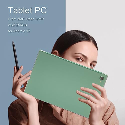 fannay Tablet PC, 10.1 Inch 2-in-1 Tablet Fast Charge 8GB 256GB 8 Core CPU 100‑240V for Android 12 for Entertainment Clear Dual Speakers with Keyboard (US Plug)