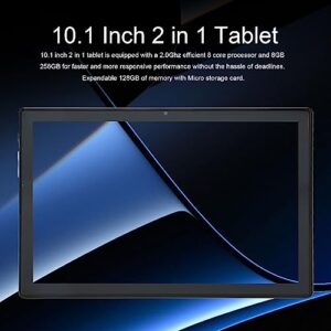 fannay Tablet PC, 10.1 Inch 2-in-1 Tablet Fast Charge 8GB 256GB 8 Core CPU 100‑240V for Android 12 for Entertainment Clear Dual Speakers with Keyboard (US Plug)