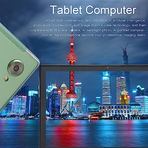 fannay Tablet PC, 10.1 Inch 2-in-1 Tablet Fast Charge 8GB 256GB 8 Core CPU 100‑240V for Android 12 for Entertainment Clear Dual Speakers with Keyboard (US Plug)