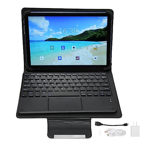 fannay 10.1 Inch Tablet, 2-in-1 Tablet 8 Core CPU 5G WiFi Blue, Rugged (US Plug)