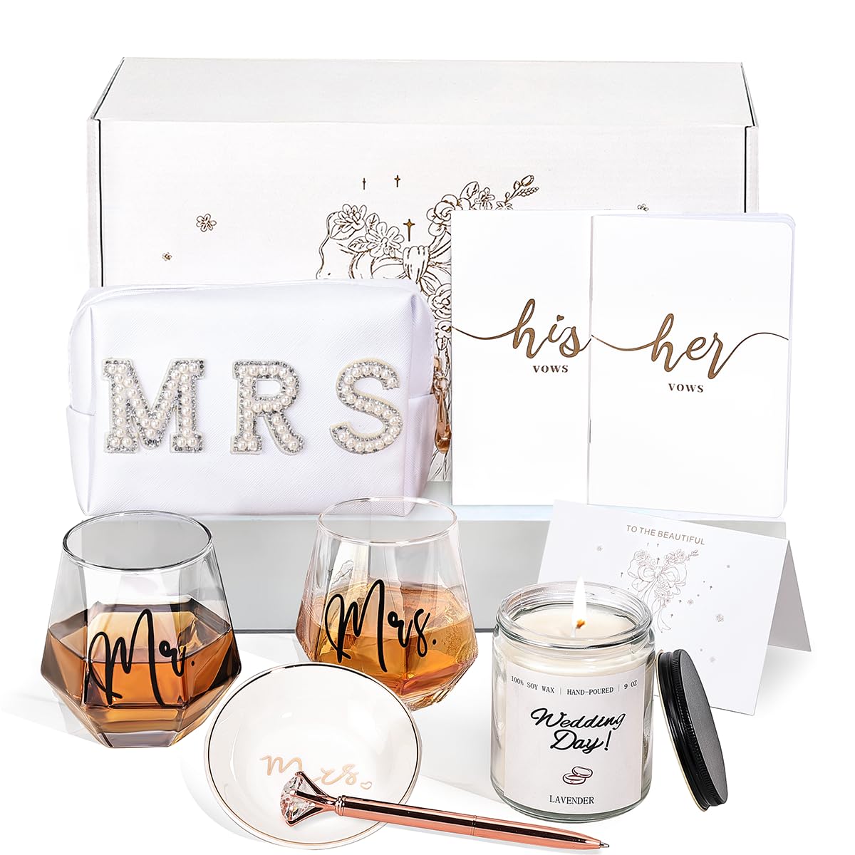 Hanmsen Bridal Shower Gifts for Bride To Be,Wedding Gifts for Couples 2024,Cool Engagement Gifts for Couples,Bachelorette Gifts for Bride,Mr and Mrs Gifts,Bride Gifts Box