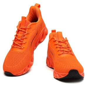 Fetgrhi Sport Running Shoes for Women Sneakers Orange Size 8.5 Casual Athletic Tennis Walking Esay Shoes Mesh Breathable Gym Trail Workout Jogging Shoes