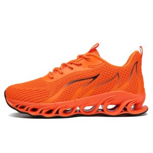 Fetgrhi Sport Running Shoes for Women Sneakers Orange Size 8.5 Casual Athletic Tennis Walking Esay Shoes Mesh Breathable Gym Trail Workout Jogging Shoes