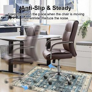 Anidaroel Home Office Chair Mat for Hardwood Floor, 48"x60" Office Chair Rug Protector for Rolling Chair, Computer Gaming Chair Mat, Low Pile Carpet Floor Chair Mat