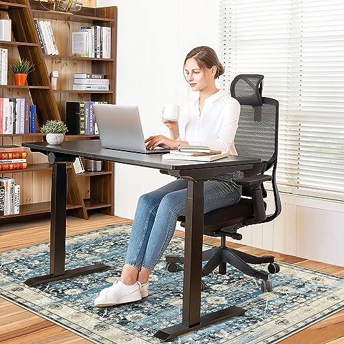 Anidaroel Home Office Chair Mat for Hardwood Floor, 48"x60" Office Chair Rug Protector for Rolling Chair, Computer Gaming Chair Mat, Low Pile Carpet Floor Chair Mat