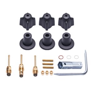 sento bathtub and shower 3 handle tub trim set for central brass faucets bathtub shower, 10l-11h, 10l-11c, 10l-13d, easy installation, heavy duty metal, matte black