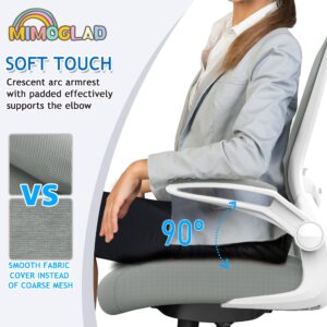 Mimoglad Home Office Chair, High Back Desk Chair, Ergonomic Mesh Computer Chair with Adjustable Lumbar Support and Thickened Seat Cushion (Modern, Moon Gray)