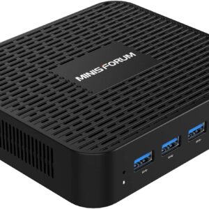 MINISFORUM GK41 Mini PC Celeron Processor J4125 Quad Core(up to 2.7GHz),8GB DDR4 128GB SSD Mini Desktop Computer 4X USB 3.0 Ports,1X Gigabit Ethernet,4K@60Hz Output,Dual Wi-Fi