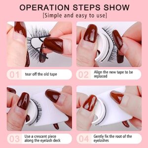 Self Adhesive Eyelashes 3 Pairs Reusable False Lashes Natural Look Waterproof Self Stick Eyelash Kit for Makeup No Glue and Eyeliner Fake Eye Lashes