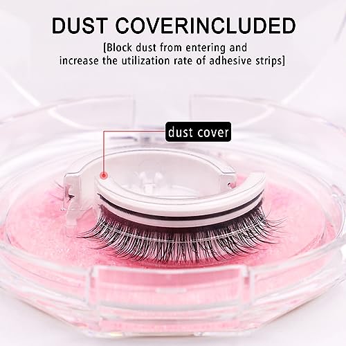 Self Adhesive Eyelashes 3 Pairs Reusable False Lashes Natural Look Waterproof Self Stick Eyelash Kit for Makeup No Glue and Eyeliner Fake Eye Lashes