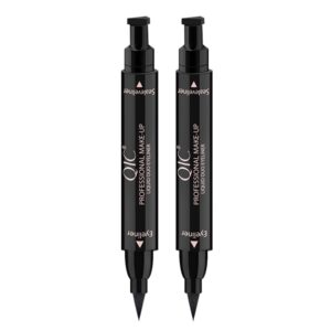 tukefev eyeliner stamp 2 pack eyeline black pencil eye liner impermeable waterproof smudge proof eyeliner liquid for women