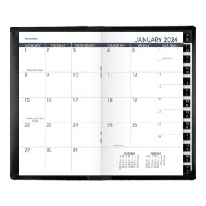 2024-2025 AT-A-GLANCE 3.5-inch x 6-inch Monthly Planner, Black (70-064-05-24)