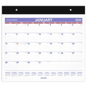 2024 at-a-glance® repositionable horizontal wall calendar with adhesive backing, 15" x 12", january to december 2024, pm15rp28