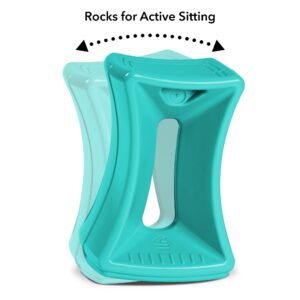 Simplay3 American Home Live Fit Active Balance Chair, 20" Stool for Adults and Teens- Ergonomic Office Desk Chair with Rock, Wobble, Tilt Motion for Learning, Work and Study, Aqua