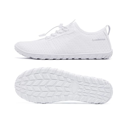 Limberun Water Shoes Beach Shoes Women Outdoor Aqua Swimming Water Shoes Beach Sand Shoes for Mens Pool Shoes Stay Comfortable and Protected with Water Shoes White 11W/10M