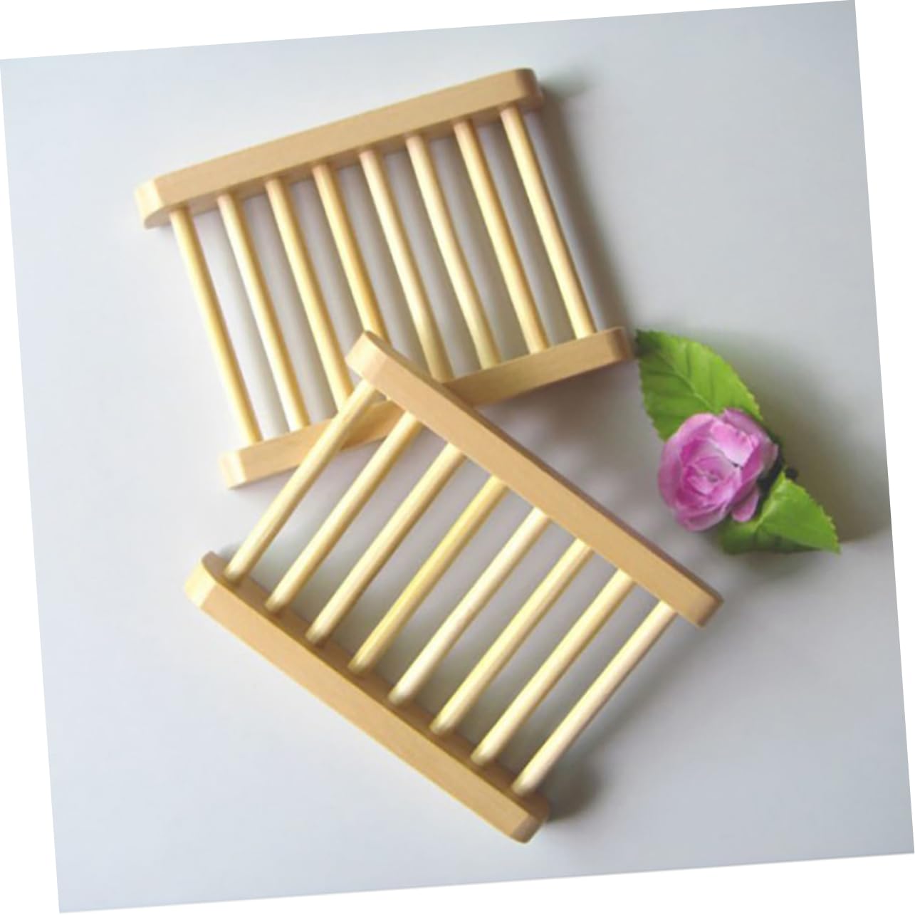 Zerodeko 1 Set Soap Organizer Soap Draining Holder Soap Ravk Bathroom Accessories Bathroom Wooden Soap Holder Bathroom Wooden Soap Case Foaming Net Bamboo Soap Dish Handmade Soap