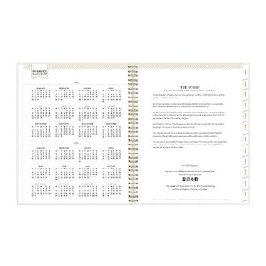 2023-2024 Day Designer Elle Frosted Polypropylene Weekly/Monthly Academic Planning Calendar, 8-1/2" x 11", Blue, July 2023 to June 2024, 142487