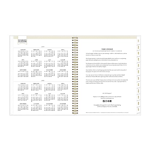 2023-2024 Day Designer Elle Frosted Polypropylene Weekly/Monthly Academic Planning Calendar, 8-1/2" x 11", Blue, July 2023 to June 2024, 142487