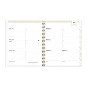 2023-2024 Day Designer Elle Frosted Polypropylene Weekly/Monthly Academic Planning Calendar, 8-1/2" x 11", Blue, July 2023 to June 2024, 142487