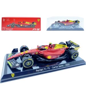 htlnuzd bburago 1/24 2022 new f1-75#55 for ferrari 75th anniversary sainz static formula one alloy racing car die cast vehicles model collectible gift