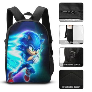 Ncwixnw 3 Pcs Backpack And Lunchbox Set with Pencil Case Cartoon Bookbag Laptop Bag Travel Hiking Daypack for Boys Girls