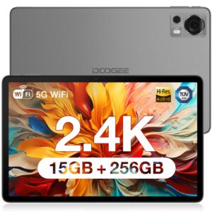 DOOGEE T20 Android Tablet,10.4'' 2K Tablet,15GB+256GB, Hi-Res Quad Speakers, Octa-core Gaming Tablet, 8300mAh Battery, 2.4G/5G WiFi Tablet Android 12, TÜV Low Bluelight, Split Screen