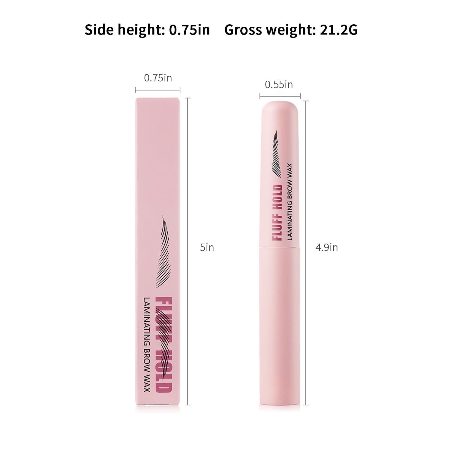 YALINCMOO Eyebrow Gel, Brow Styling Gel, Double-headed Brow Comb Eyebrow, Waterproof and Antiperspirant Eyebrow Gel Eyebrow Shape can be Defined Naturally