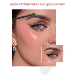 YALINCMOO Eyebrow Gel, Brow Styling Gel, Double-headed Brow Comb Eyebrow, Waterproof and Antiperspirant Eyebrow Gel Eyebrow Shape can be Defined Naturally