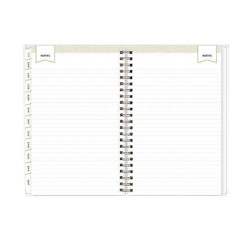 2023-2024 Day Designer Swiss Dot Blush Frosted Polypropylene Weekly/Monthly Academic Planning Calendar, 5" x 8", July 2023 to June 2024, 142497