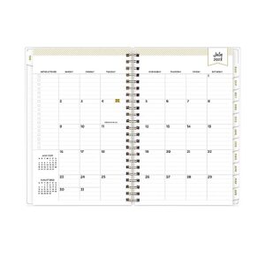 2023-2024 Day Designer Swiss Dot Blush Frosted Polypropylene Weekly/Monthly Academic Planning Calendar, 5" x 8", July 2023 to June 2024, 142497