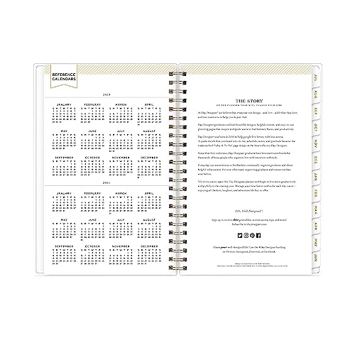 2023-2024 Day Designer Swiss Dot Blush Frosted Polypropylene Weekly/Monthly Academic Planning Calendar, 5" x 8", July 2023 to June 2024, 142497